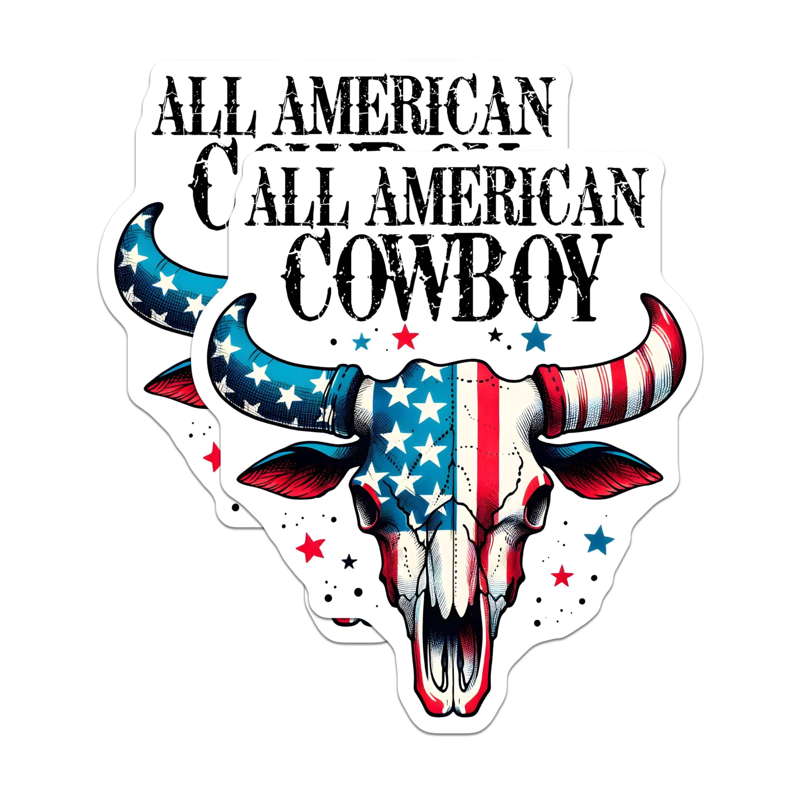 (2 Pack) All American Cowboy Magnets - Patriotic Skull Magnets ...