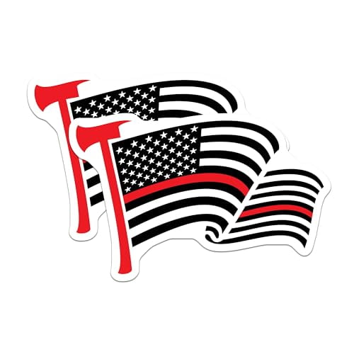 (2 Pack) American Flag Axe Magnets - Patriotic Decorations - Subtle Red ...