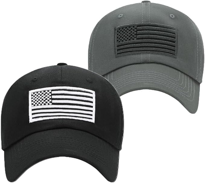 2 Pack American Flag Hats for Men Women Low Profile USA Baseball Cap ...