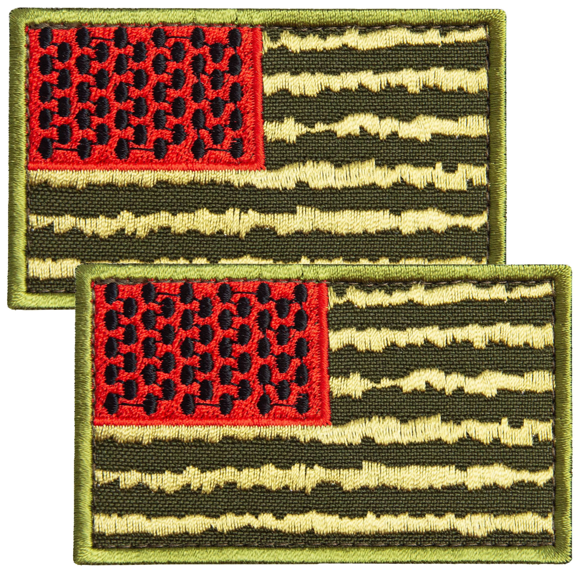 2-Pack American Flag Patch Set, Embroidered Funny Patches, USA Flag ...
