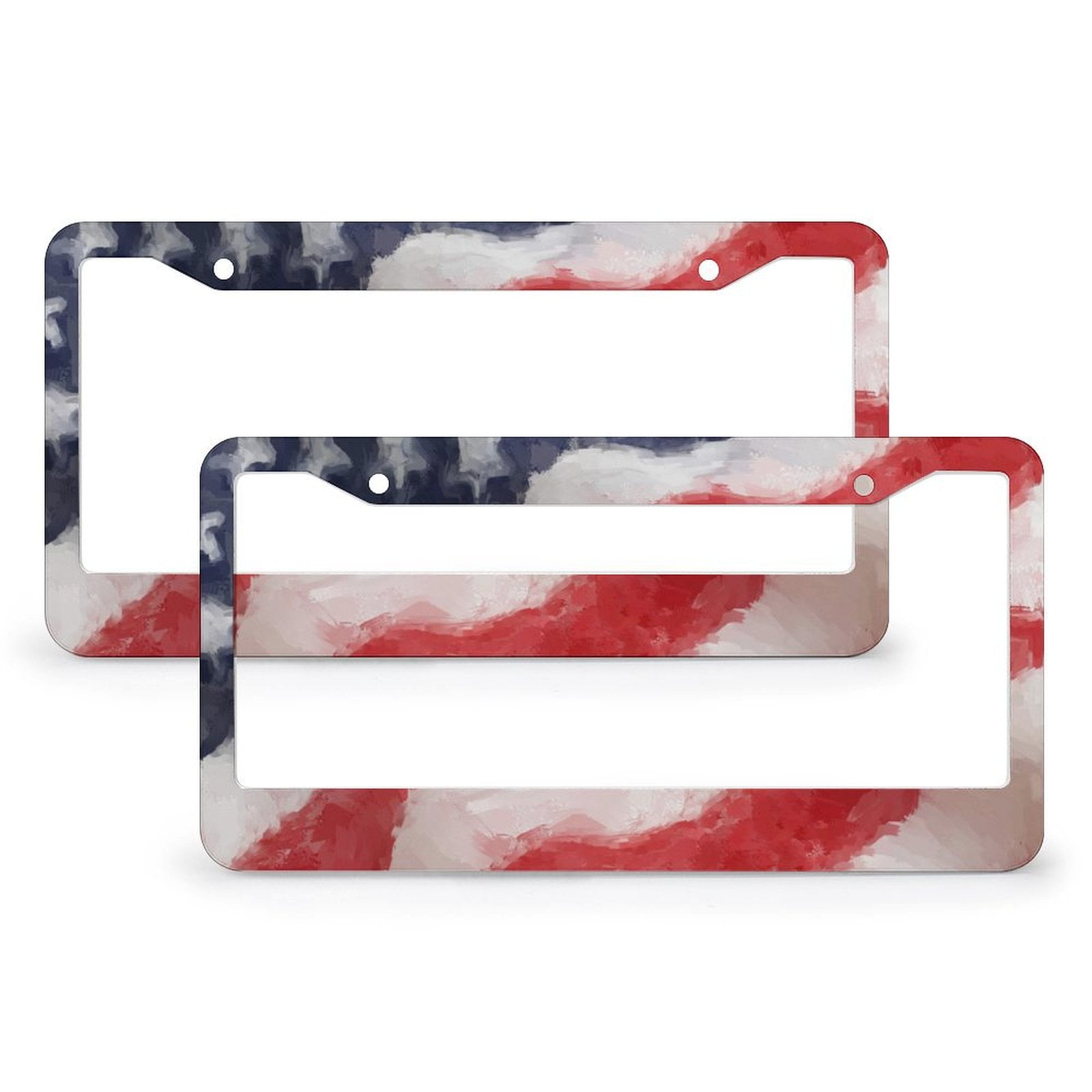 2 Pack American USA Flag License Plate Frames National Pride License ...