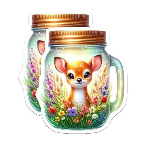 (2 Pack) Animal Jar Art Magnet - 5" On Longest Side - Sticks to Smooth ...