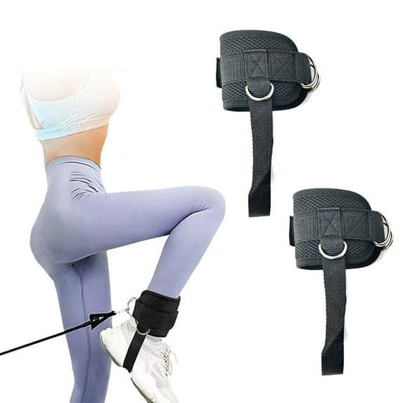2 Pack Ankle Straps for Cable Machine Attachments – Adjustable Gym ...
