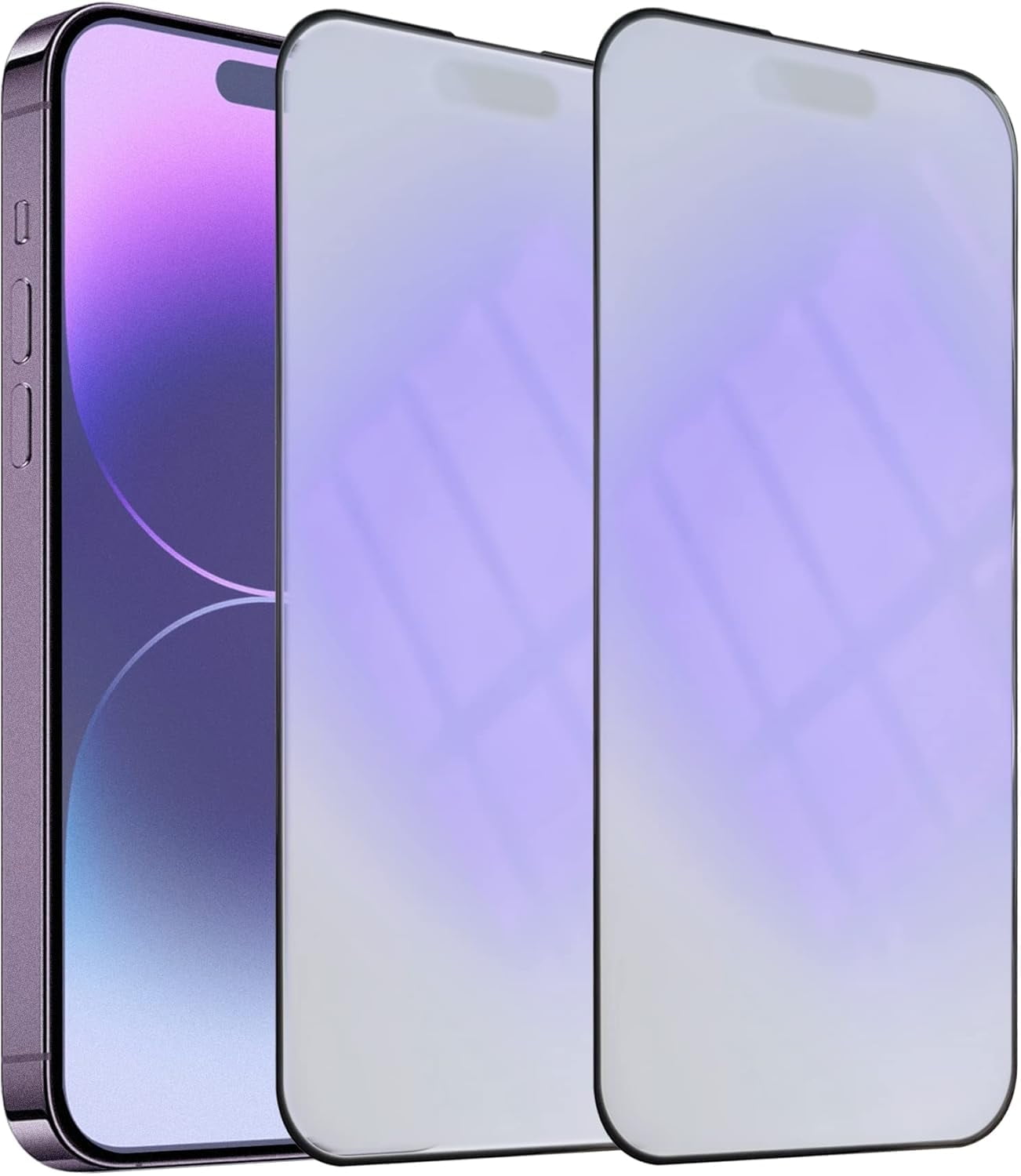 2 Pack Anti-Blue Light Matte Screen Protector for iPhone 12/13/14/15/16 ...