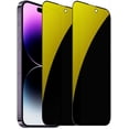 2 Pack Anti-Blue Privacy Tempered Glass for iPhone 17/17 Pro /16 Pro ...