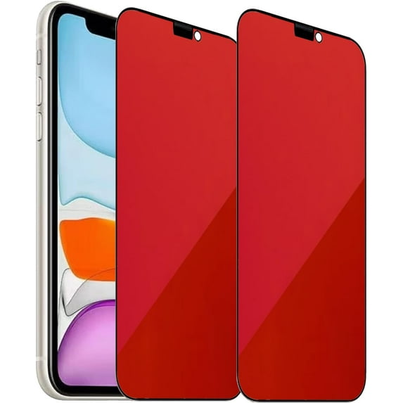 2 Pack Anti-Blue Privacy Tempered Glass for iPhone XR/iPhone 11 Anti ...