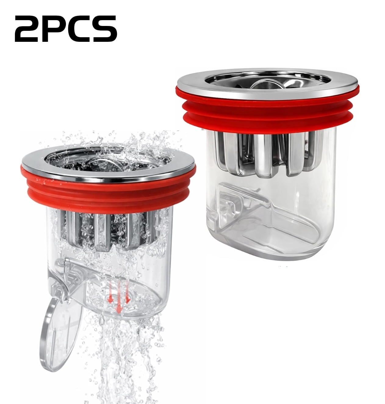 2 Pack Anti-Odor Floor Drain Core, Magnetic Shower Drain Plug, Prevent ...