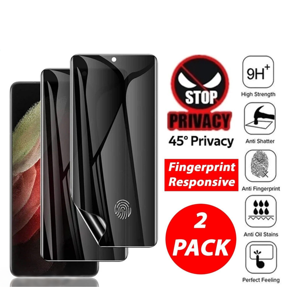 2-Pack Anti-Spy Privacy Screen Protector for Samsung S23 Ultra S22 ...