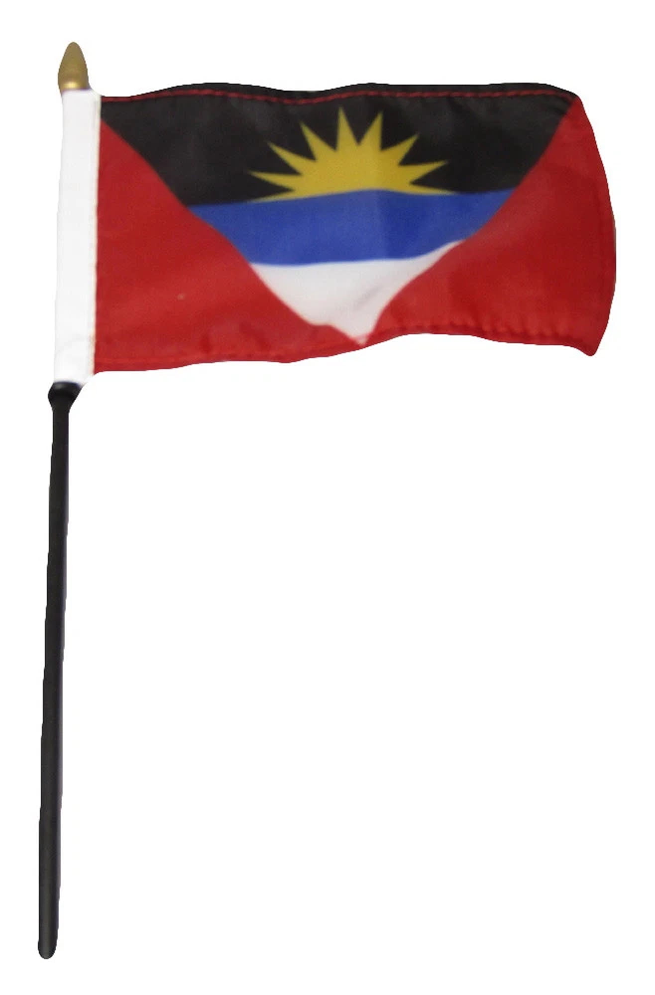 2 Pack Antigua & Barbuda 4"x6" Flag Desk Set Table Wooden Stick Staff ...