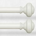 2 Pack Antique White Curtain Rods for Windows 30 to 56 Inch, Decorative ...