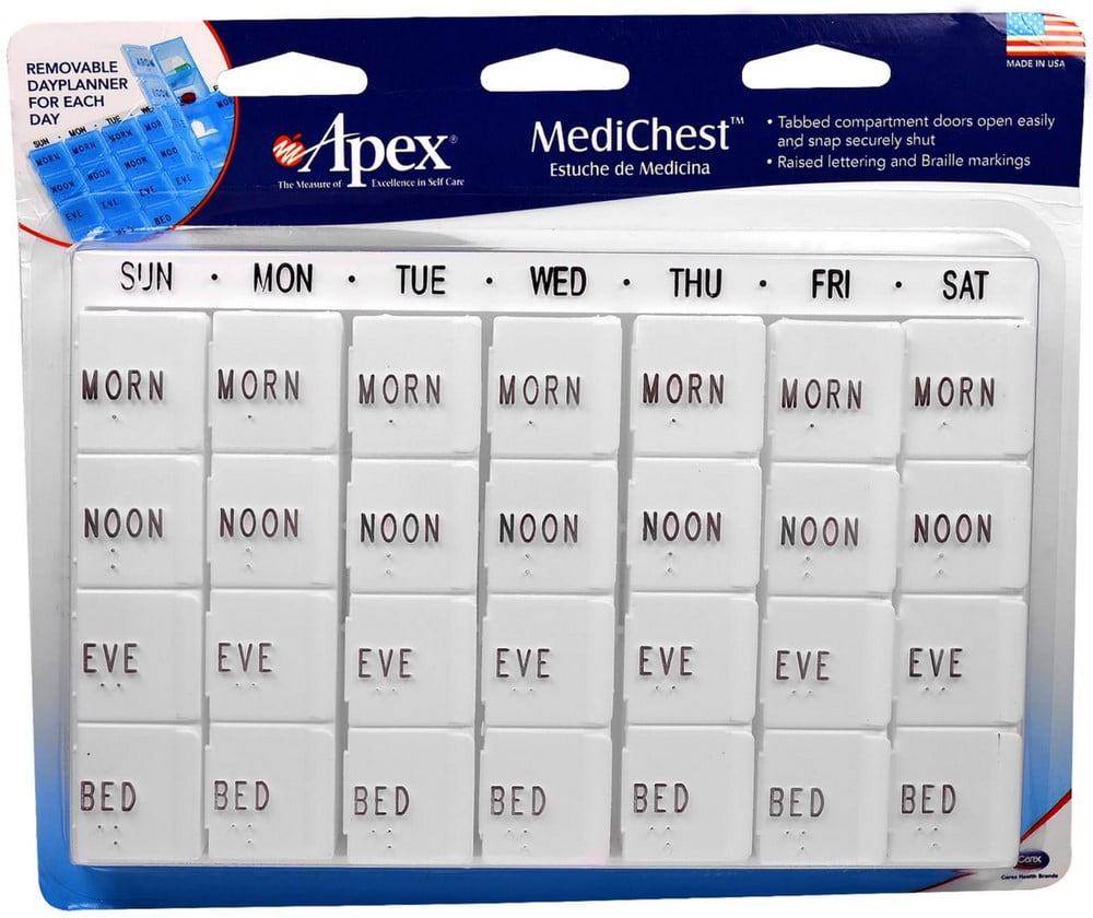2 Pack - Apex Medi-Chest Pill Organizer 1 ea - Walmart.com