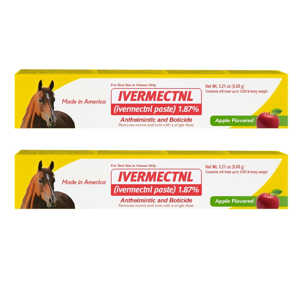 2-Pack Apple-Flavored Horse Dewormer and Parasite Control Paste ...