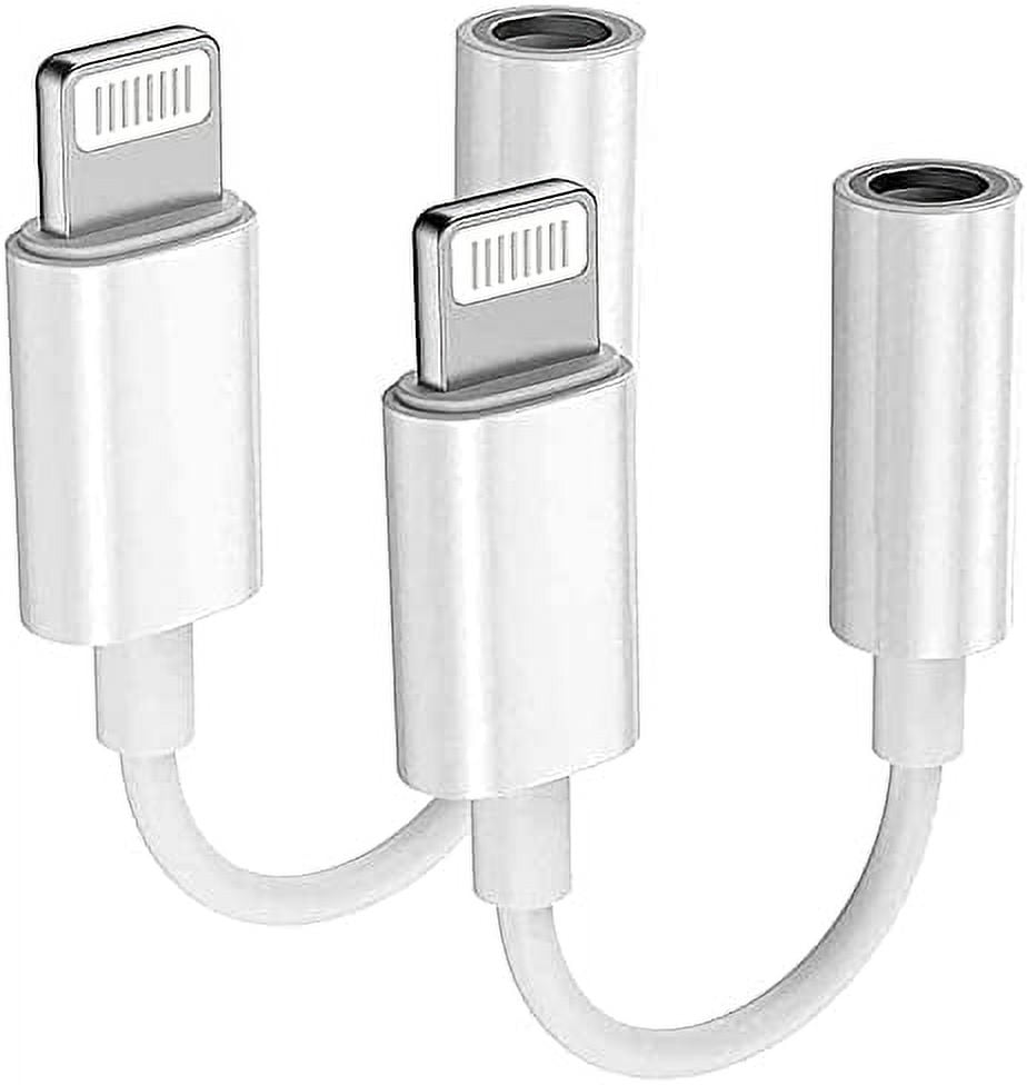 2 Pack [Apple MFi Certified] for iPhone 3.5mm Headphones Adapter ...