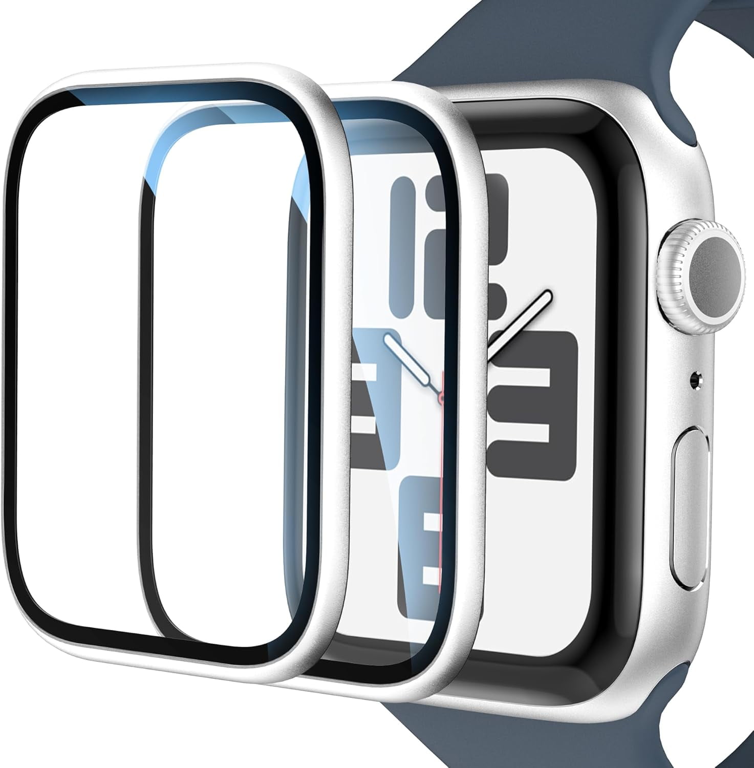 [2 Pack] for Apple Watch Screen Protector 44mm SE 3/2 SE Series 6 5 4 ...