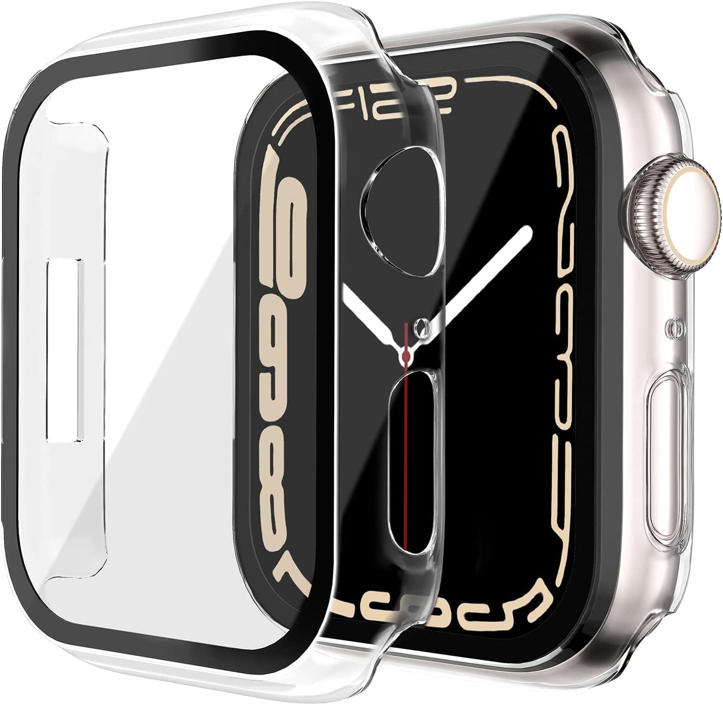 [2 Pack] for Apple Watch Series 8/7 45mm Case with Tempered Glass ...