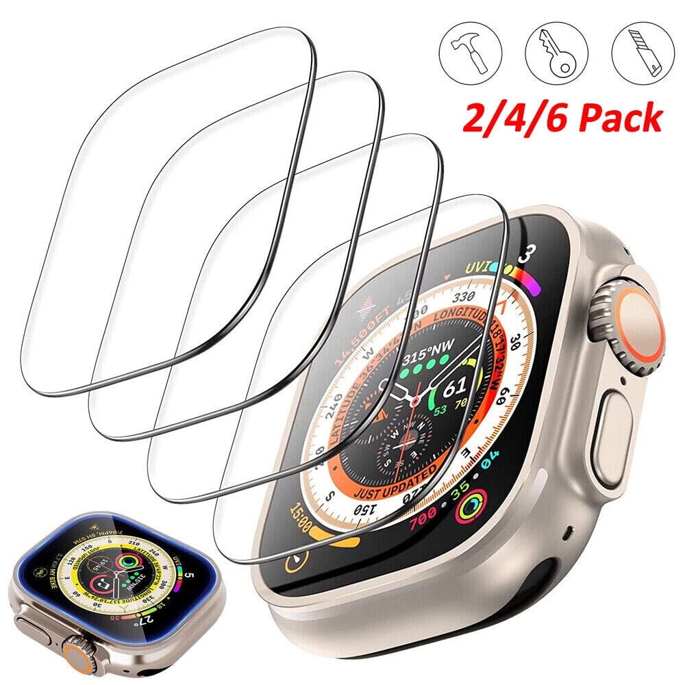 IC ICLOVER Apple Watch Ultra 2 Screen Protector 49mm, Full-Coverage ...
