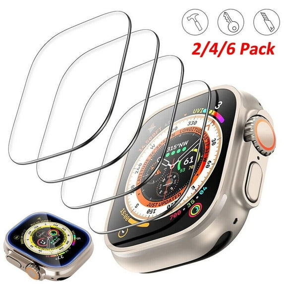 IC ICLOVER Apple Watch Ultra 2 Screen Protector 49mm, Full-Coverage ...