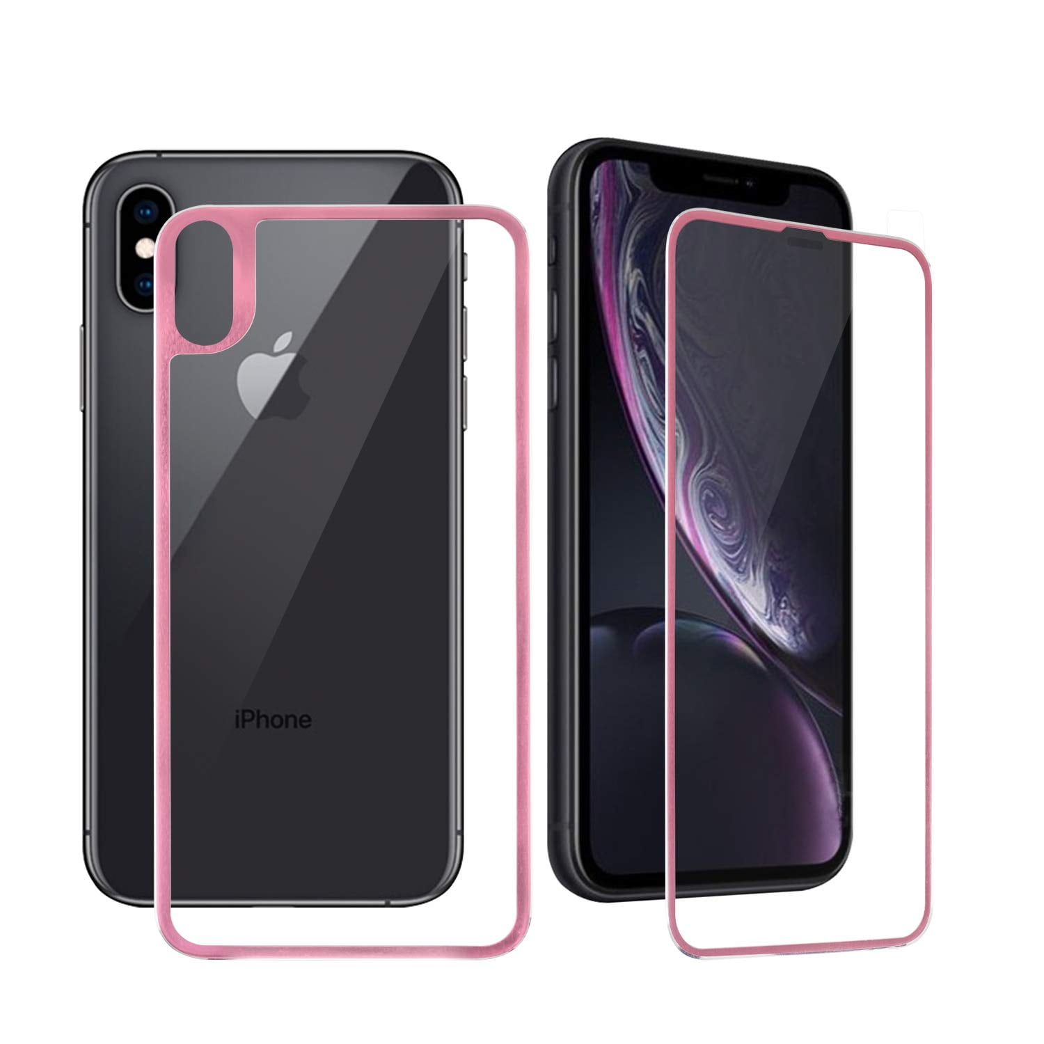 [2-Pack] Apple iPhone X /XS Front and Back Glass Screen Protectors, HD ...