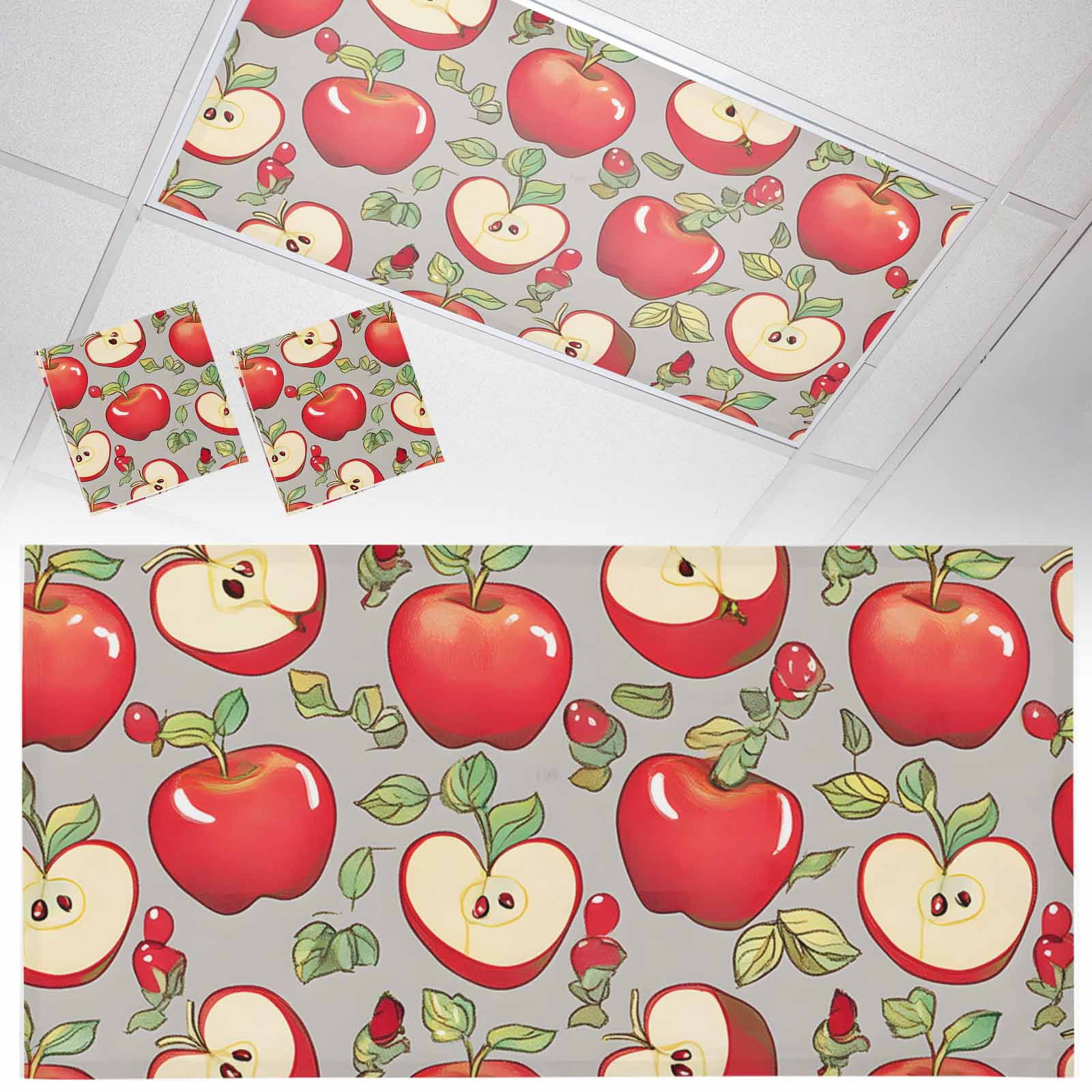 2 Pack Apples Fluorescent Light Covers for Ceiling Lights Fruits Modern ...