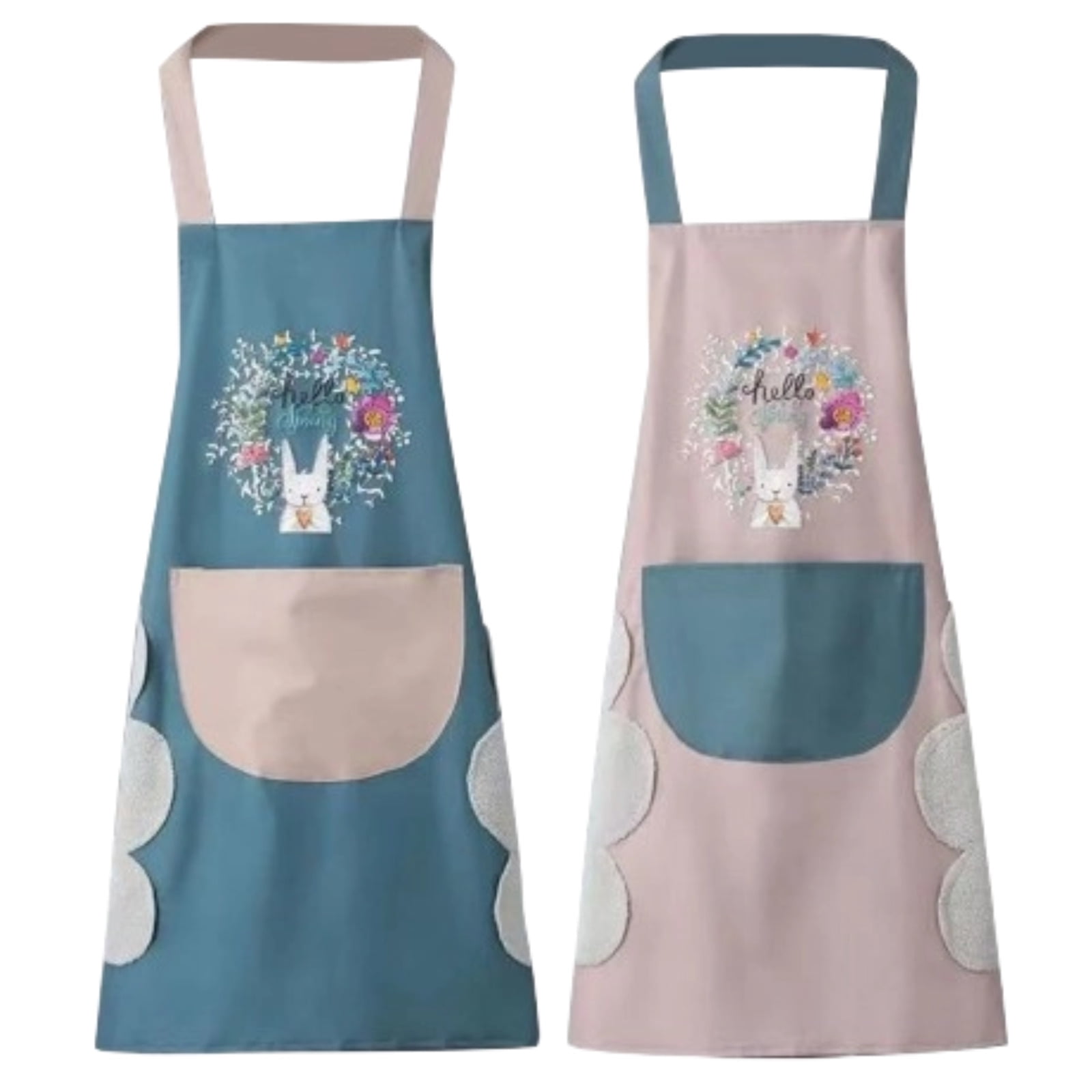2 Pack Aprons for Cooking for Women Men Canvas Apron with Pockets Chef ...