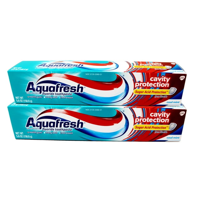 AquaFresh Cool Mint Toothpaste - Extra Fresh Fluoride Action, Cavity ...