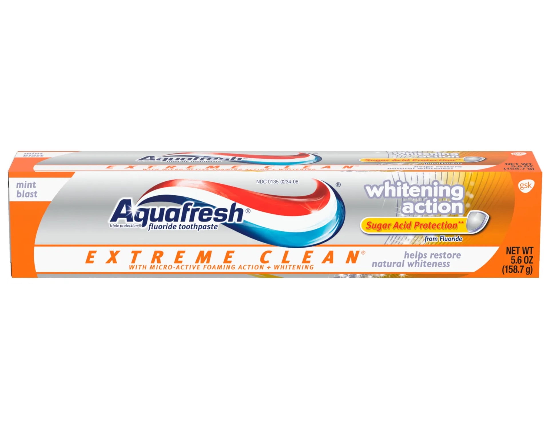 Aquafresh Extreme Clean Whitening Action Toothpaste, Fluoride, Mint, 2 ...