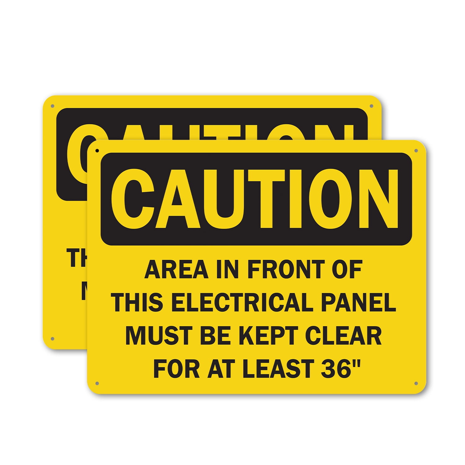 (2 Pack) Area In Front Of This Electrical Panel Must Be Kept Clear For ...