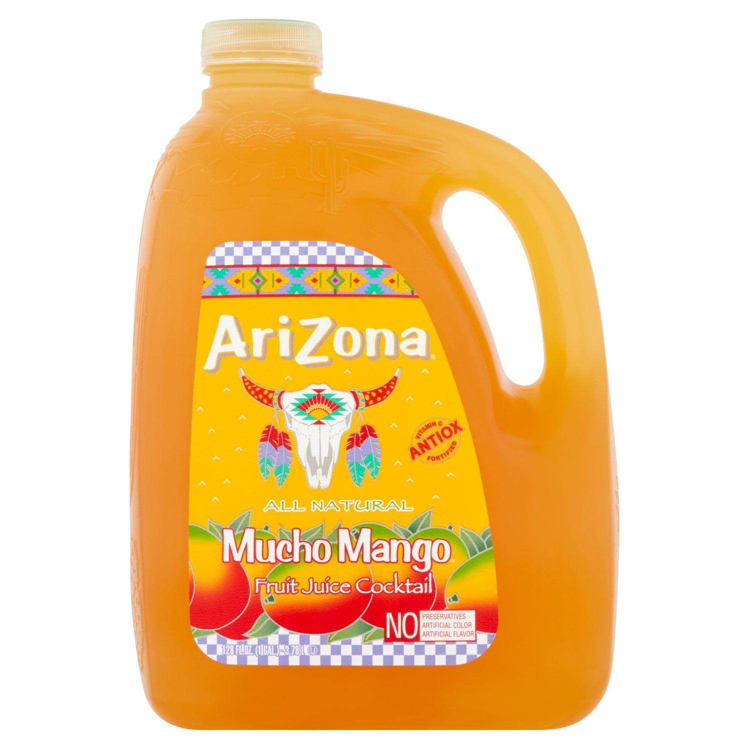 2 Pack - AriZona Mucho Mango Fruit Juice 128 oz Package May Vary ...