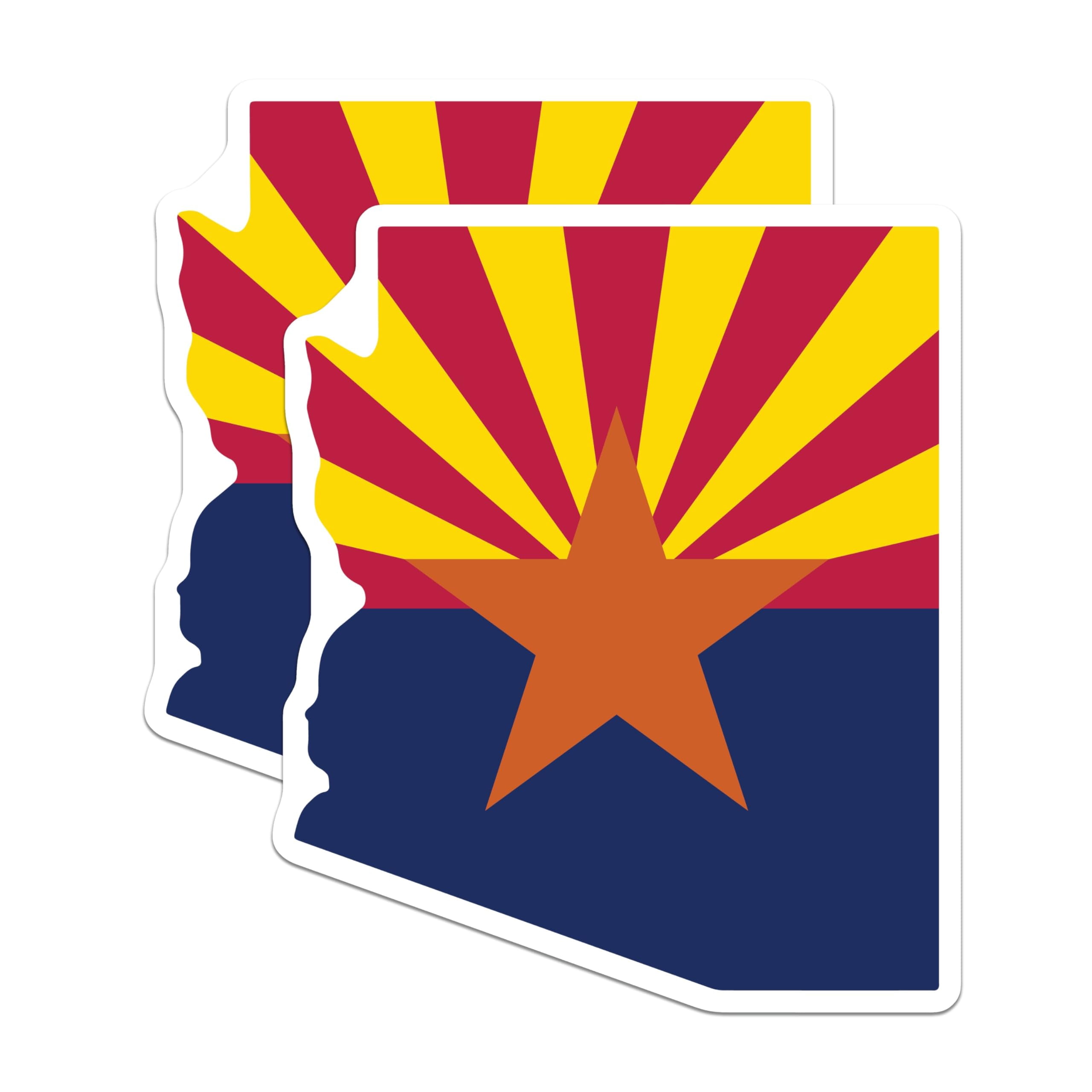(2 Pack) Arizona Flag Stickers - State Pride - Southwestern Decor - 5 ...