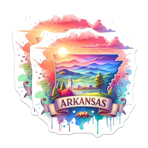 (2 Pack) Arkansas State Magnets - Colorful Mosaic - Scenic Landscape ...