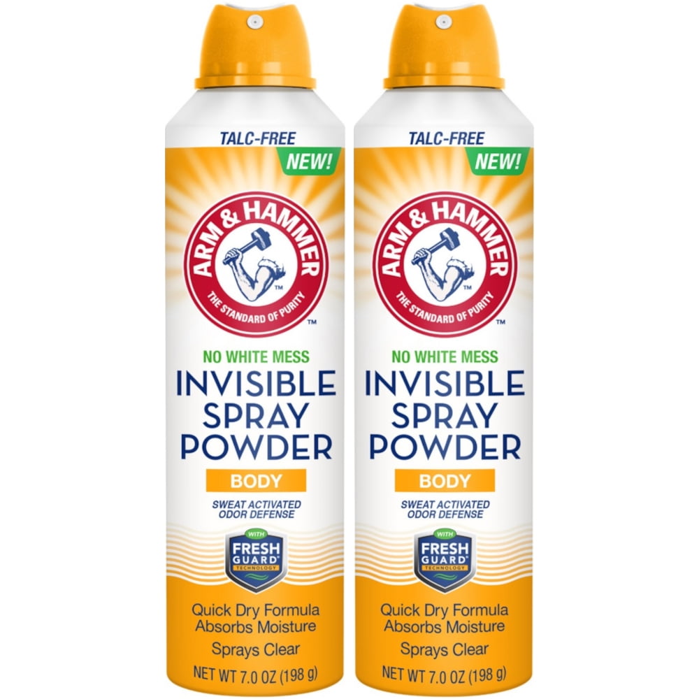 Arm & Hammer 2 Pack Invisible Spray Powder, No White Mess, Odor ...
