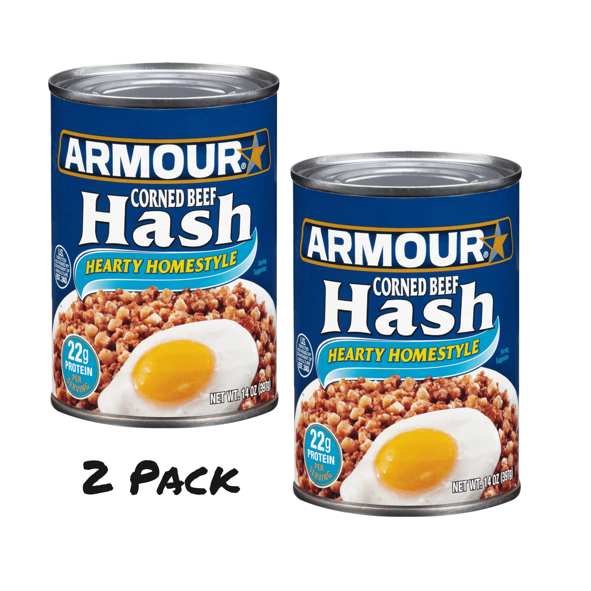 Armour Corned Beef Hash, 2 Pack, 14 oz Can - Walmart.com