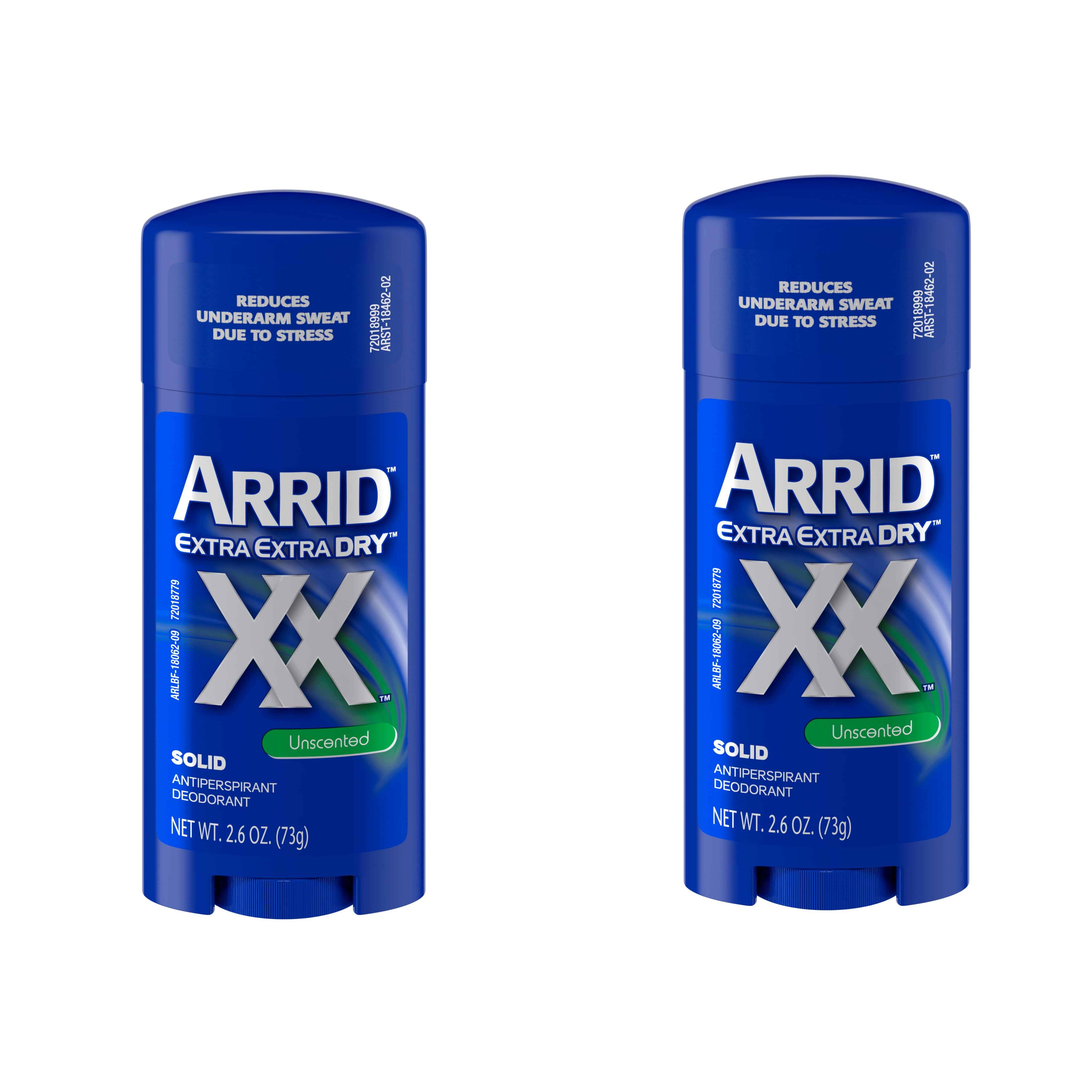 ARRID Unscented Antiperspirant Solid, Extra Extra Dry, 48-Hour Wetness ...