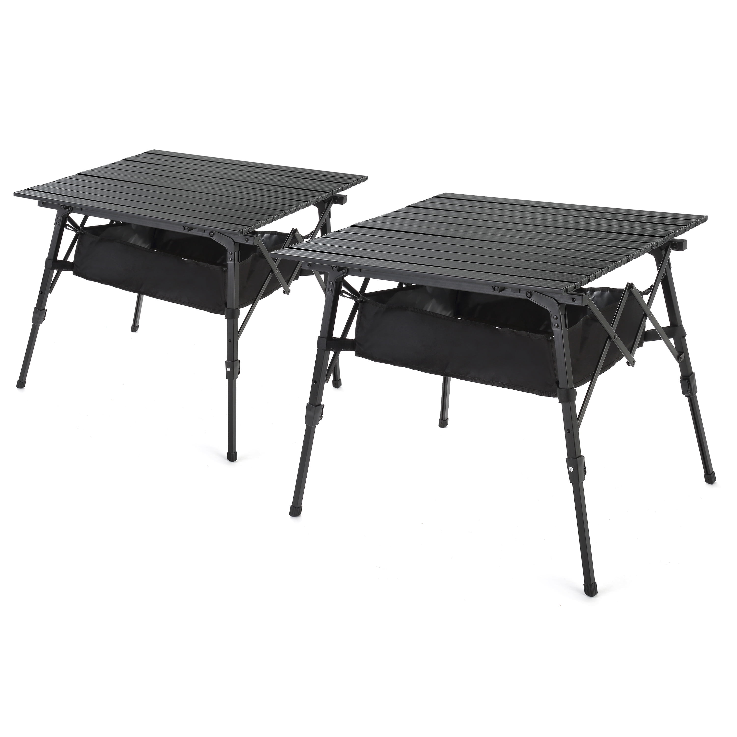2-Pack Arrowhead Outdoor Folding Camping Table with Aluminum Roll-up ...