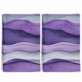 2 Pack Art Purple Wave Kitchen Towels Watercolor Abstract Decorative ...