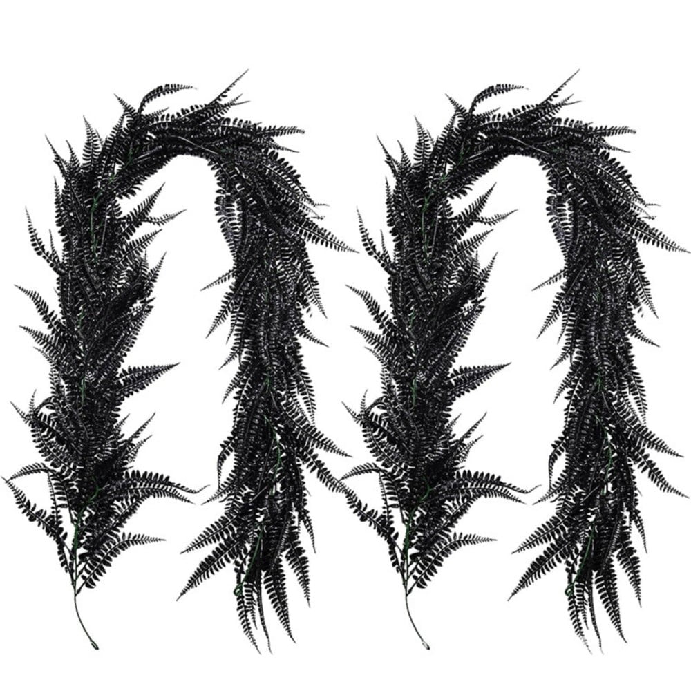 2 Pack Artificial Boston Fern Garland, 6ft Hanging Vines Leaves ...