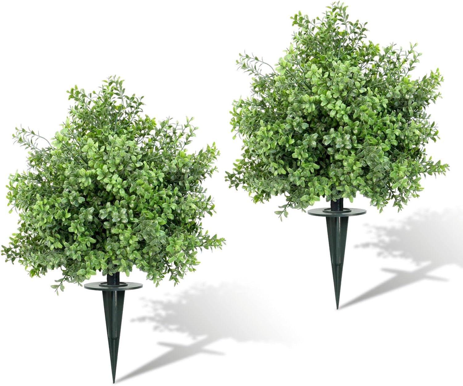 2 Pack Artificial Boxwood Topiary Ball Lifelike Weatherproof Fake ...