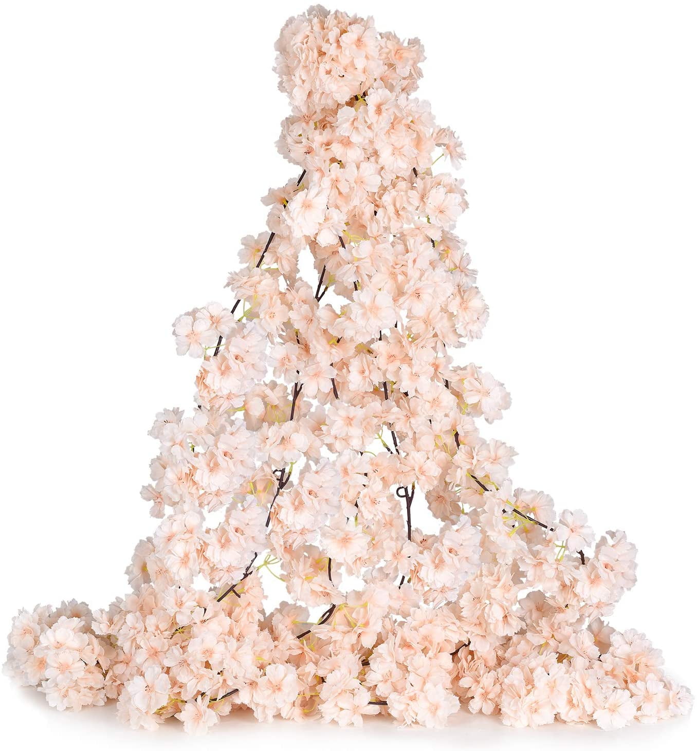 2 Pack Artificial Cherry Blossom Garland Hanging Vine Faux Cherry ...