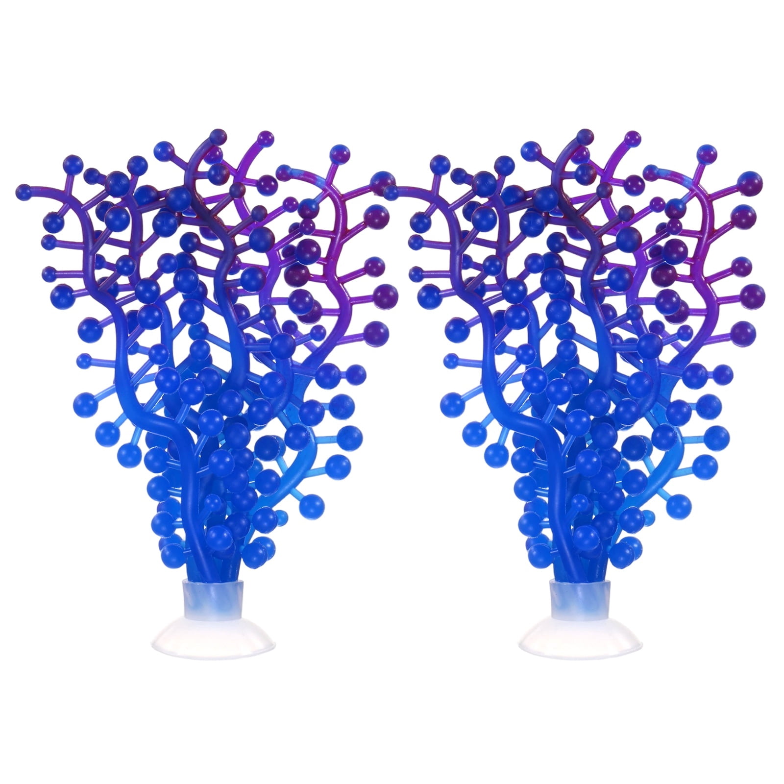 2-Pack Artificial Grape Coral Ornaments, Silicone Branch Aquarium Decor ...
