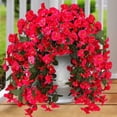 2 Pack Artificial Hanging Flower Plants - Realistic Simulated Vine ...