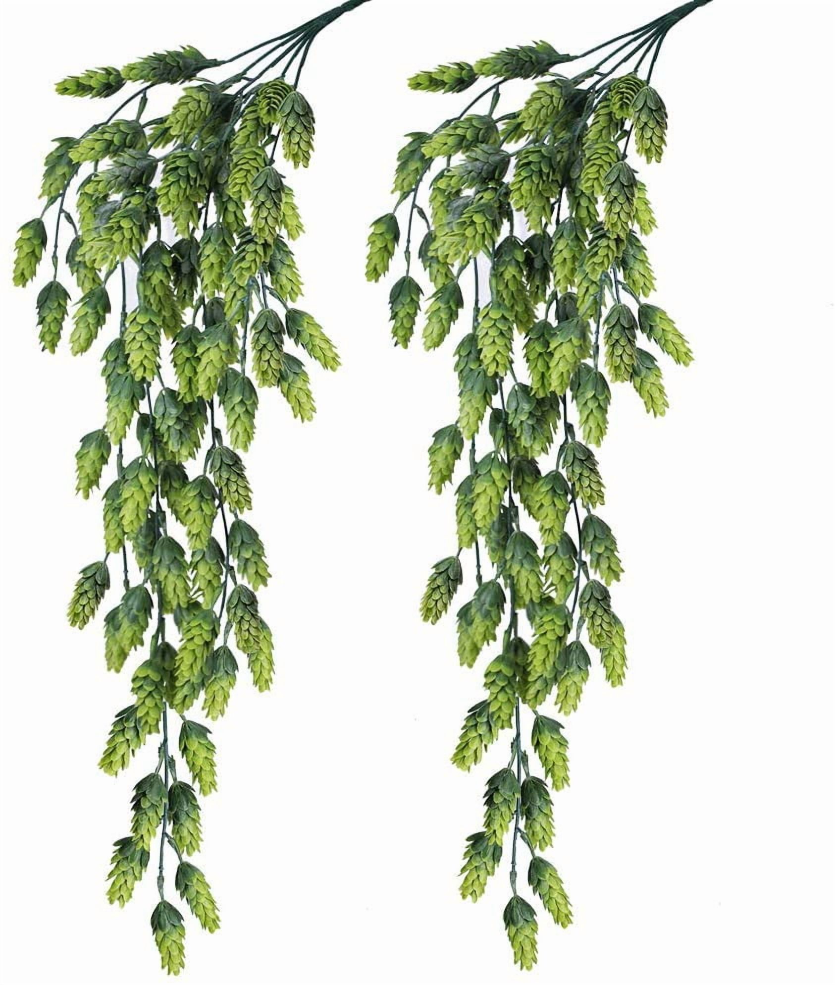 "2-Pack Artificial Hops Garland - 30" Faux Vine with Frosted Green ...