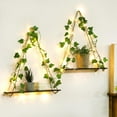 2 Pack Artificial Ivy Wall Hanging Shelves Boho Floating Shelves Wall ...