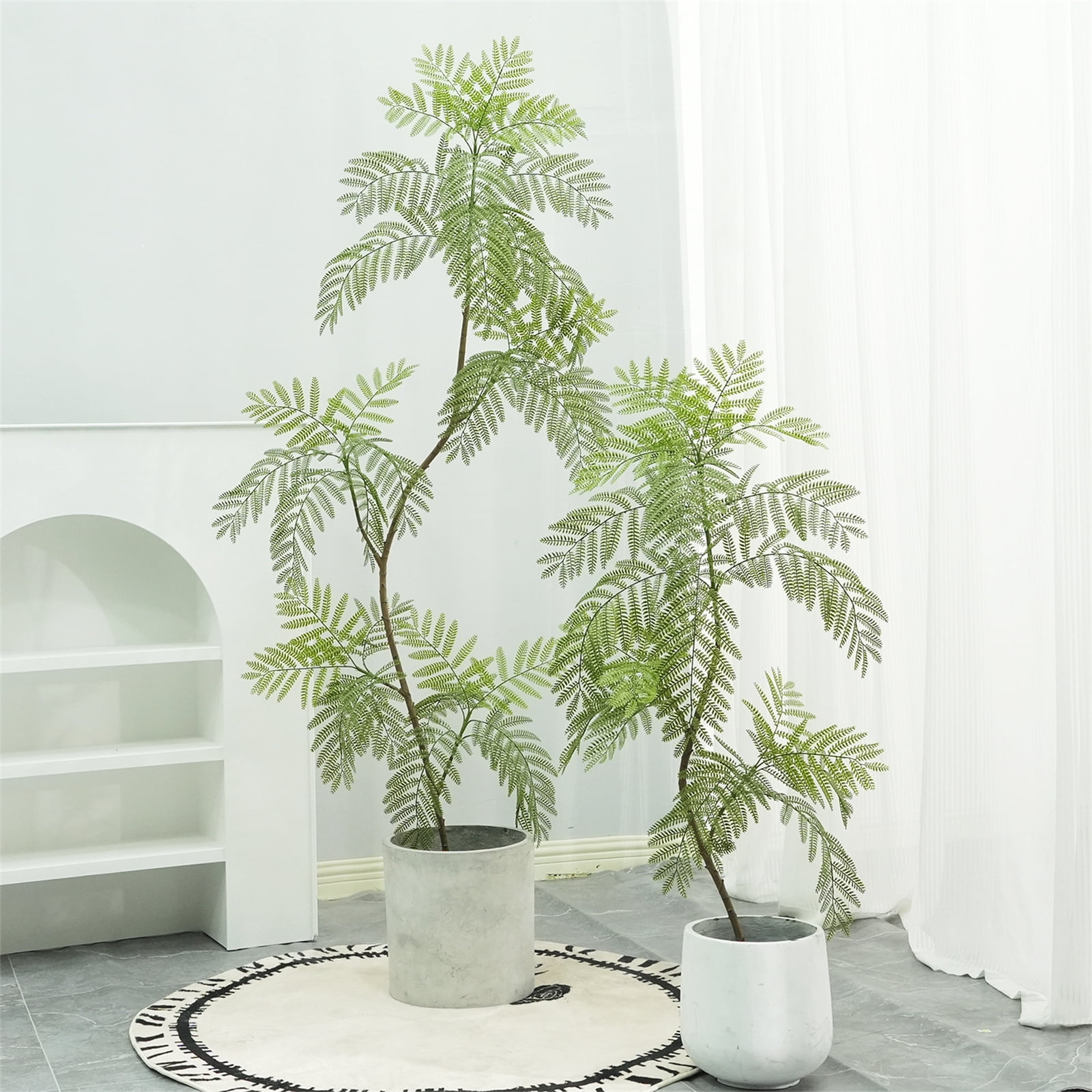 2 Pack Artificial Jacaranda Tree, Lifelike Fake Potted Tree Realistic ...