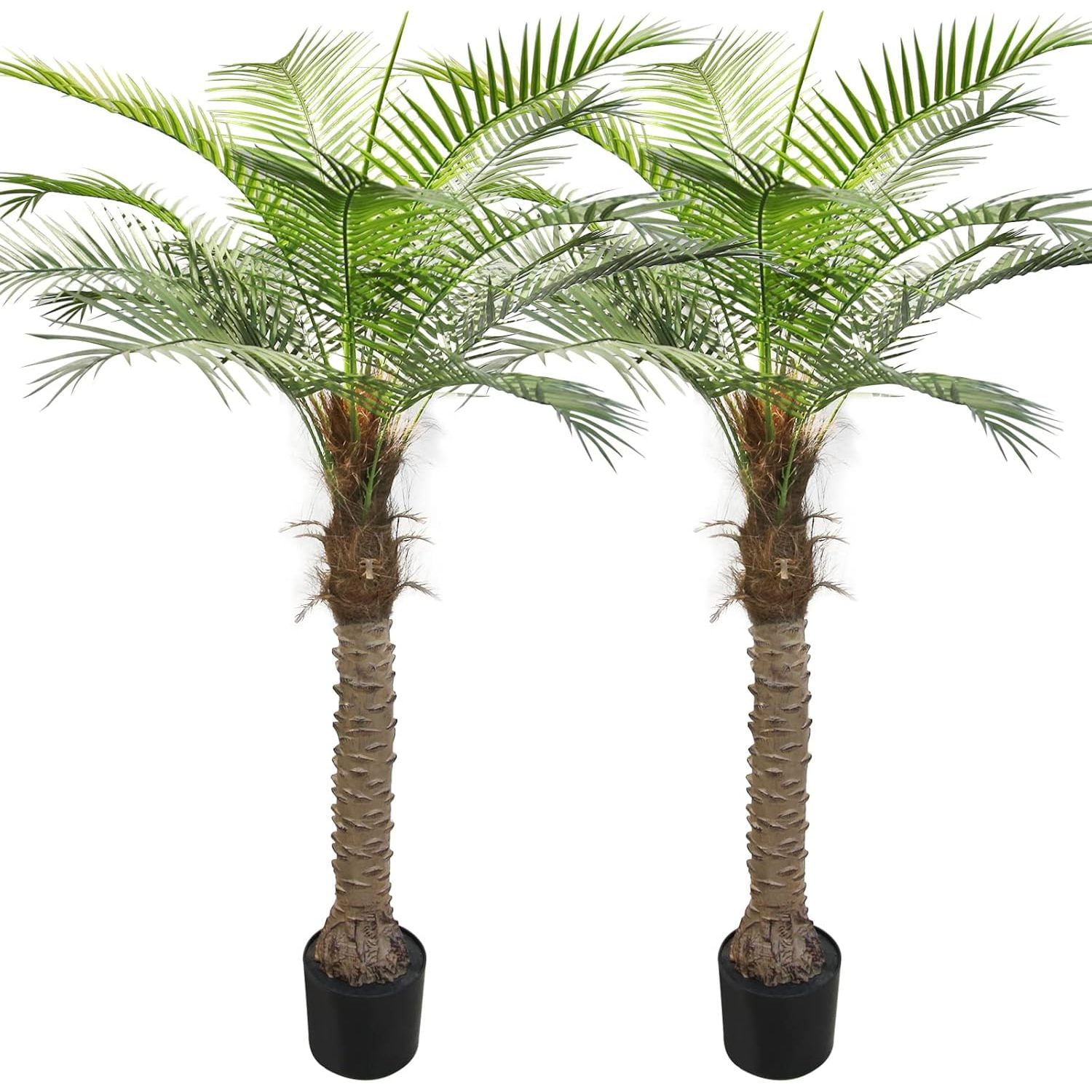 2 Pack Artificial Sago Palm Tree 6ft - Realistic Fake Sago Palm Plants ...