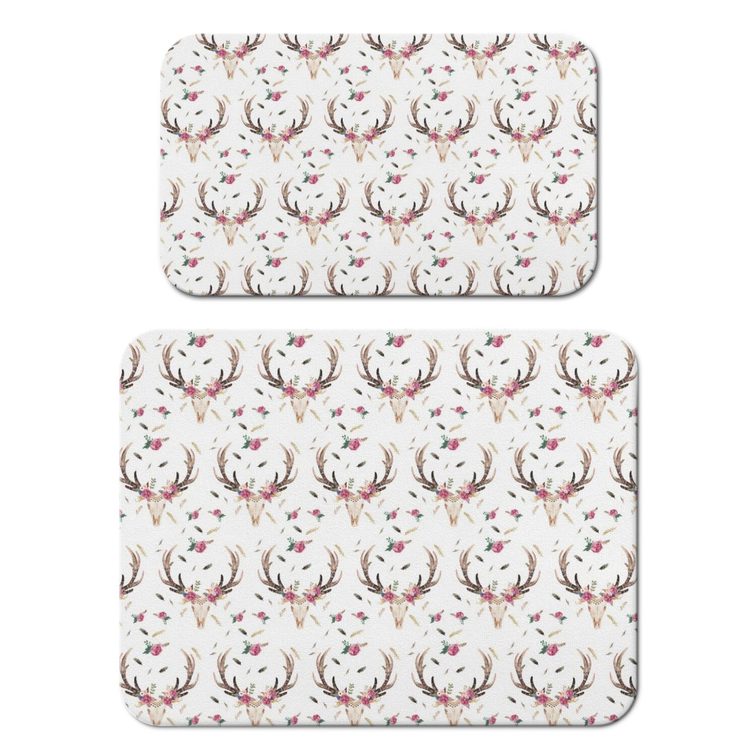 2-Pack Artistic Cow Design Coffee Station Mats Eco-Friendly Absorbent ...