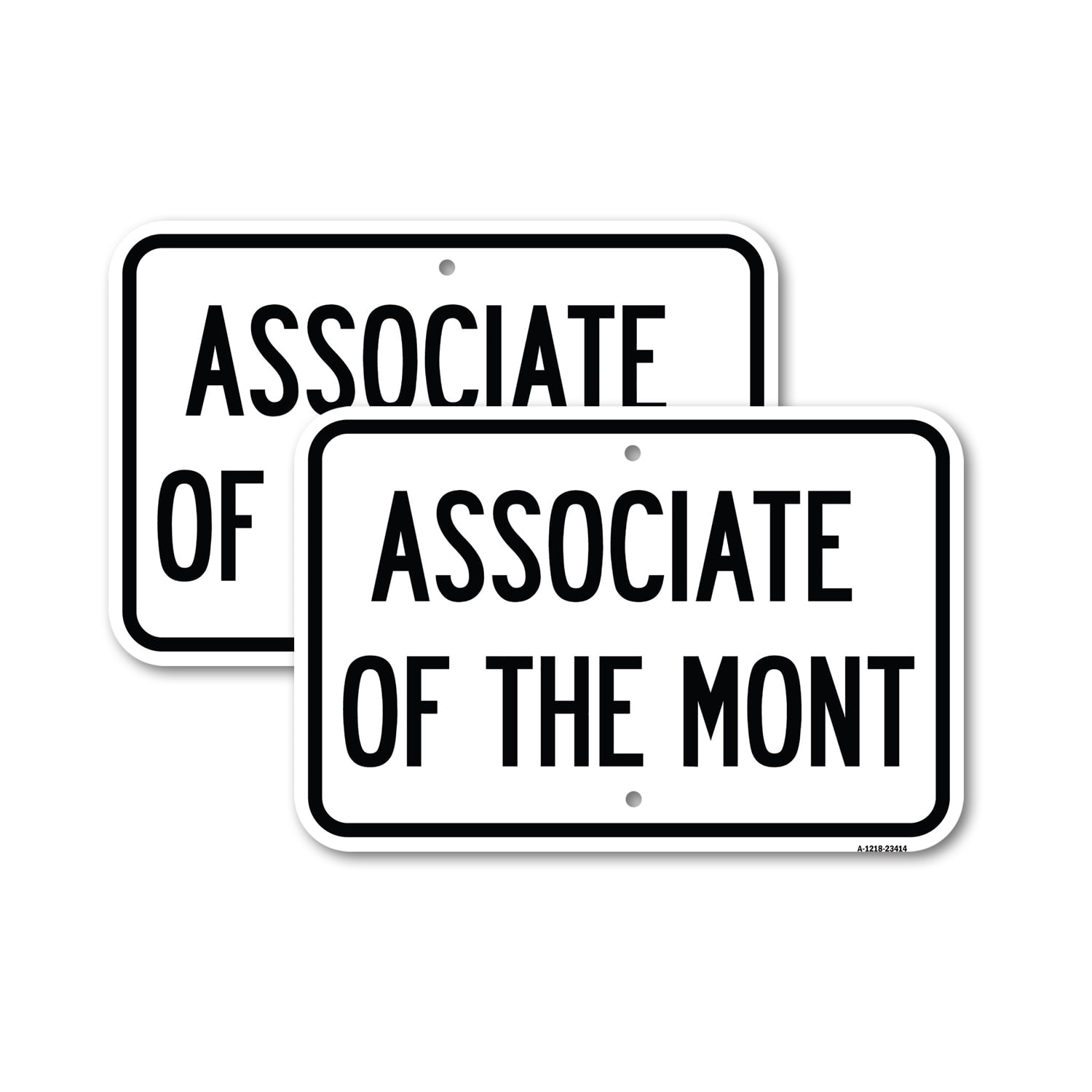 (2 Pack) Associate of the Month | 12" X 18" Heavy-Gauge Aluminum Sign ...