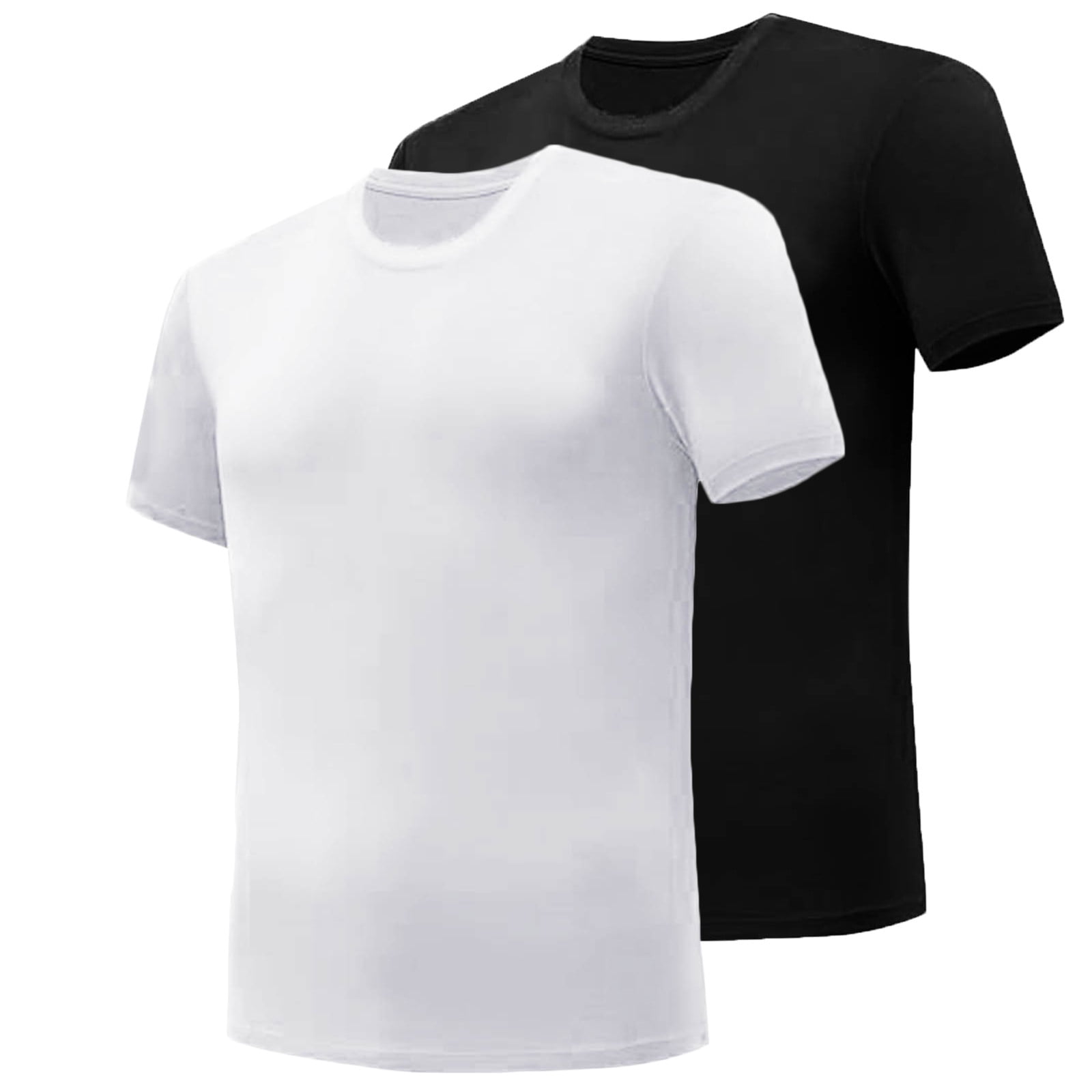2 Pack Athletic Workout T Shirts for Men Casual Short Sleeve Crewneck ...