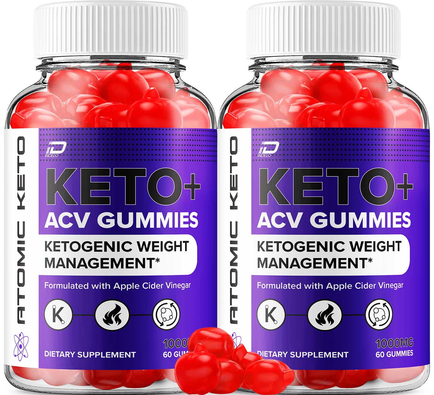 (2 Pack) Atomic Keto Gummies - Atomic Keto Apple Cider Vinegar Gummy ...