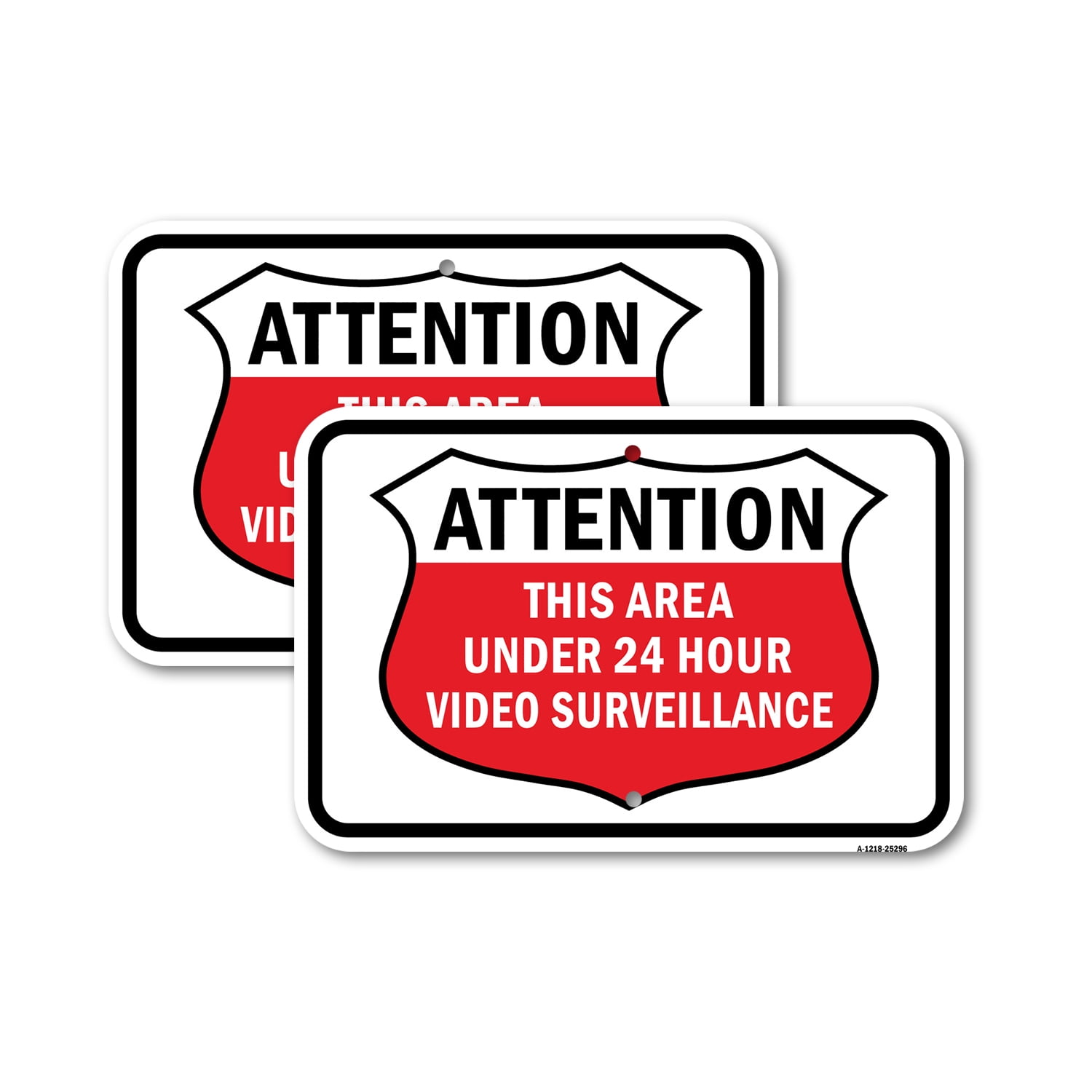 (2 Pack) Attention This Area Under 24 Hr Video Surveillance | 18" X 24 ...