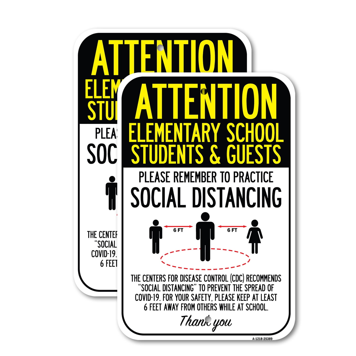 (2 Pack) Attention Elementary School Students & Guests Practice Social ...